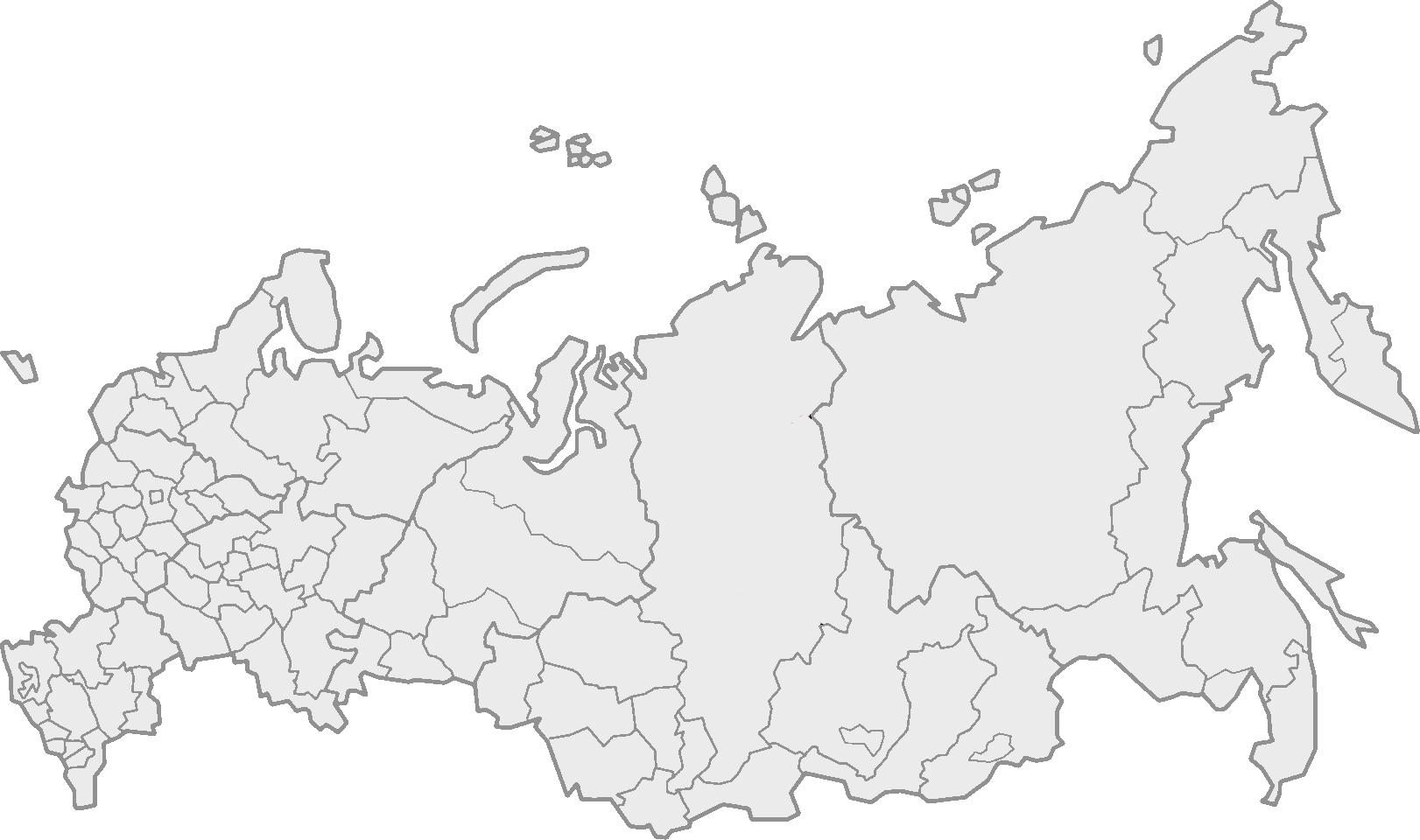 Mapa de Rusia en blanco, espacio en Blanco del mapa ruso (el este de Europa - Europa)